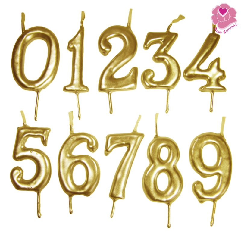 Vela Aniversário Dourada, 5,5 cm